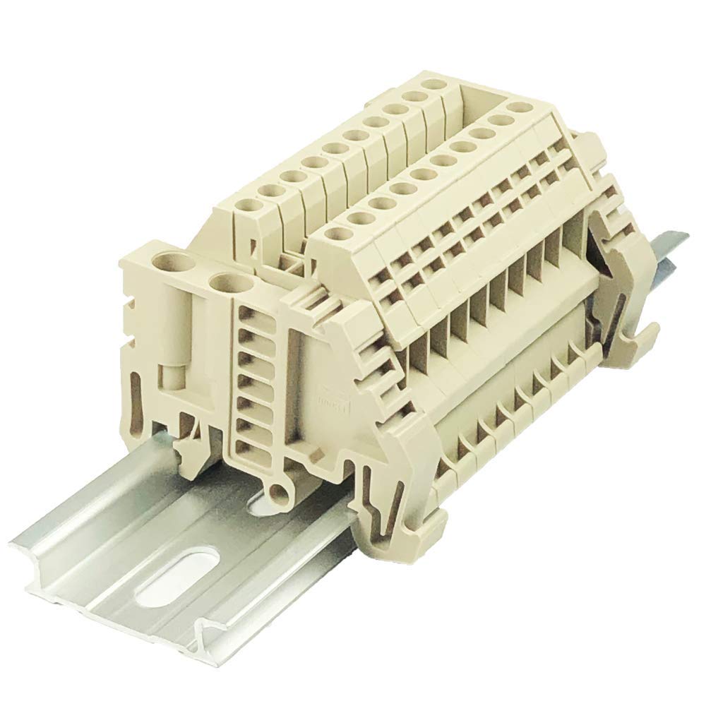 Dinkle Assembly DK2.5N 10 Gang Box Connector DIN Rail Terminal Blocks,