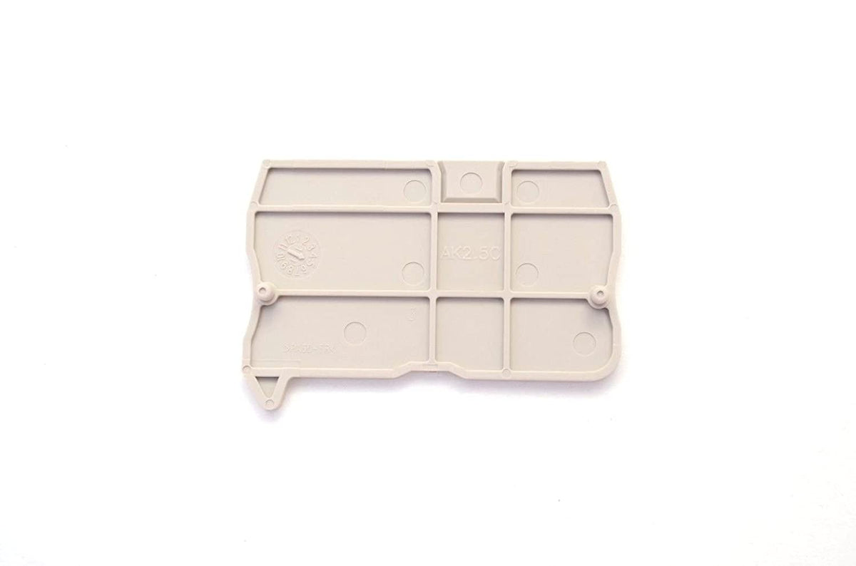 Dinkle AK2.5C DIN Rail Terminal Block End Cover for AK1.5 and AK2.5, P ...