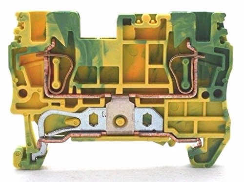 Dinkle AK1.5-PE DIN Rail Terminal Ground Block Spring Type UL 14-30AWG ...