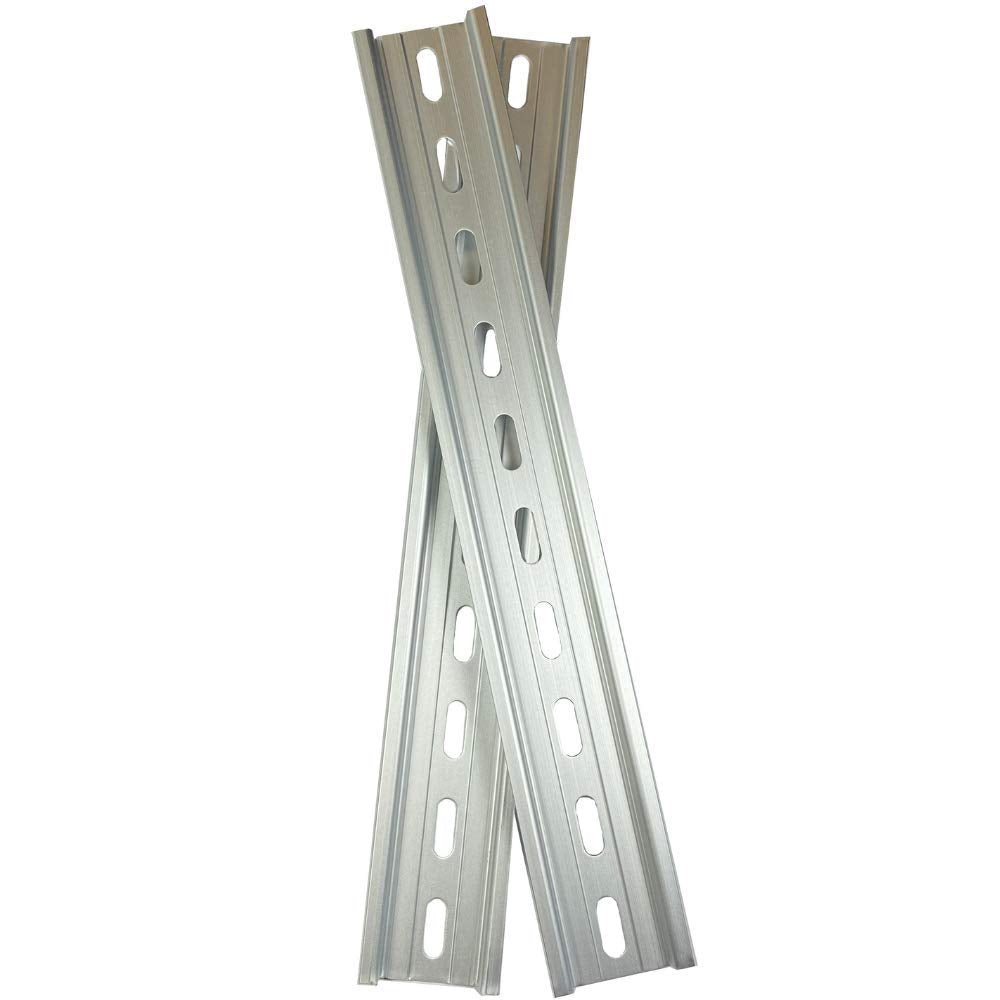 T&G 2 Pieces DIN Rail Slotted Aluminum RoHS 10" Inches Long 35mm Wide ...