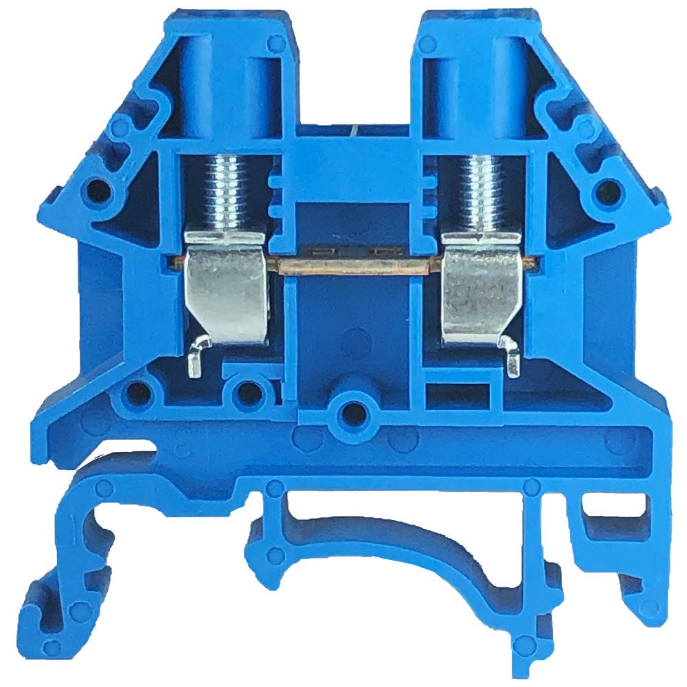 Dinkle Blue DK4N-BL DIN Rail Terminal Block Screw Type UL 600V 30A 10 ...