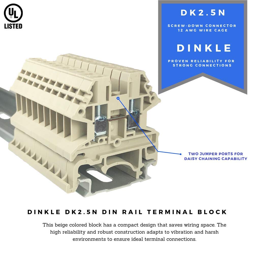 Dinkle DK2.5N Block (Pack of 100) – Terminal Blocks