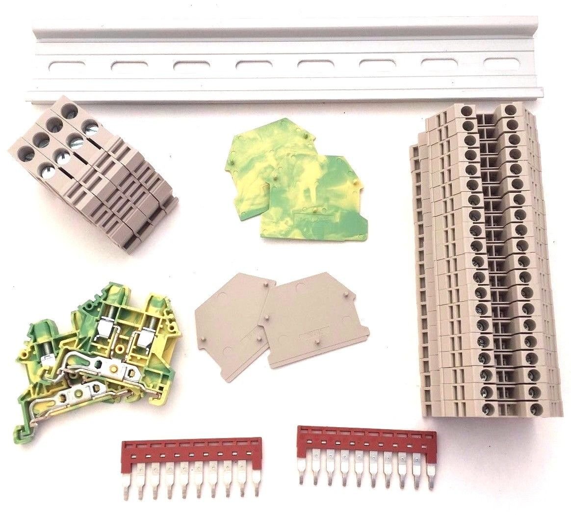 Dinkle - DIN Rail Block Kit #1 UL Listed DIN Rail Terminal Block Kit ...